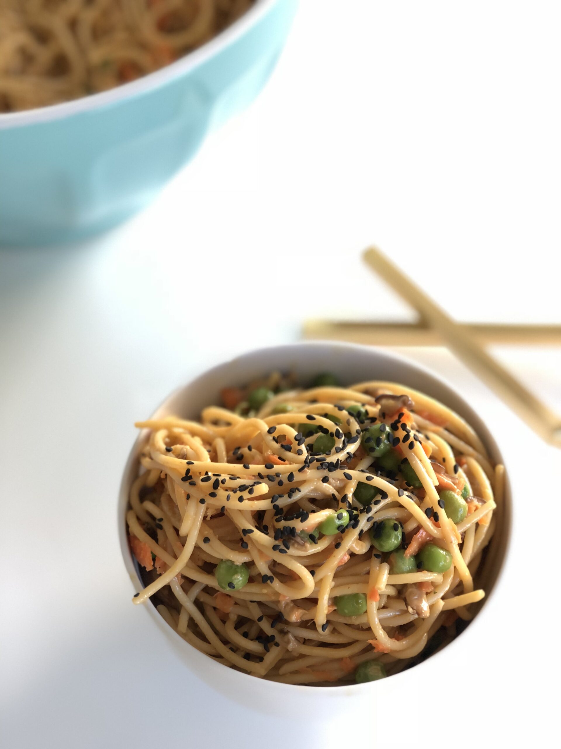Easy Sesame Noodles with Tofu and Snap Peas Recipe