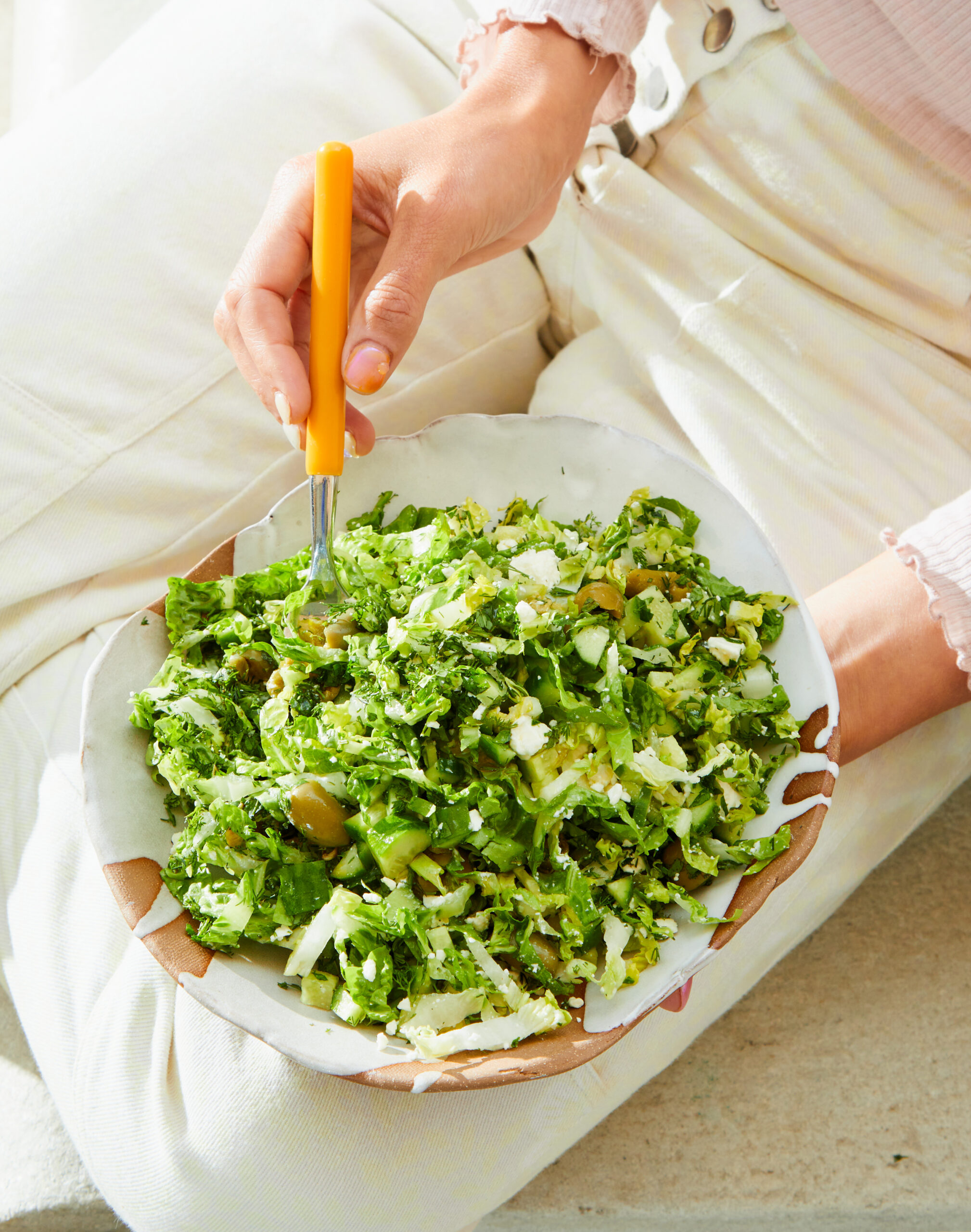 Chopped Cucumber and Feta Salad - Prep + Rally