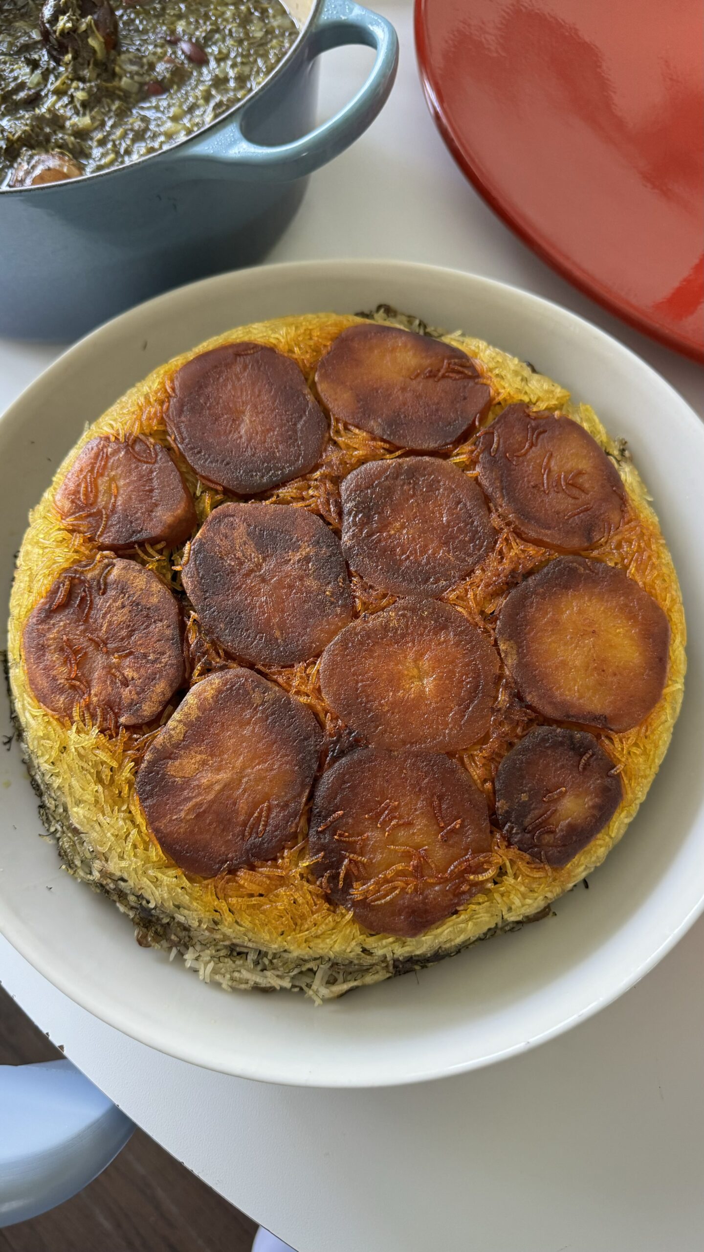 Herbed Rice with Potato Tahdig - Prep + Rally